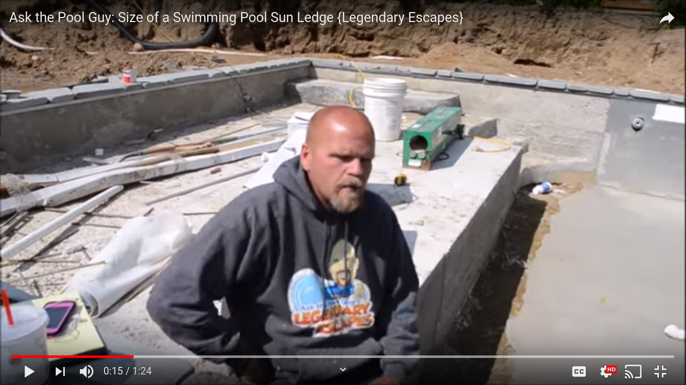 Swimming Pool Sun Ledge – Size Matters – Ask the Pool Guy